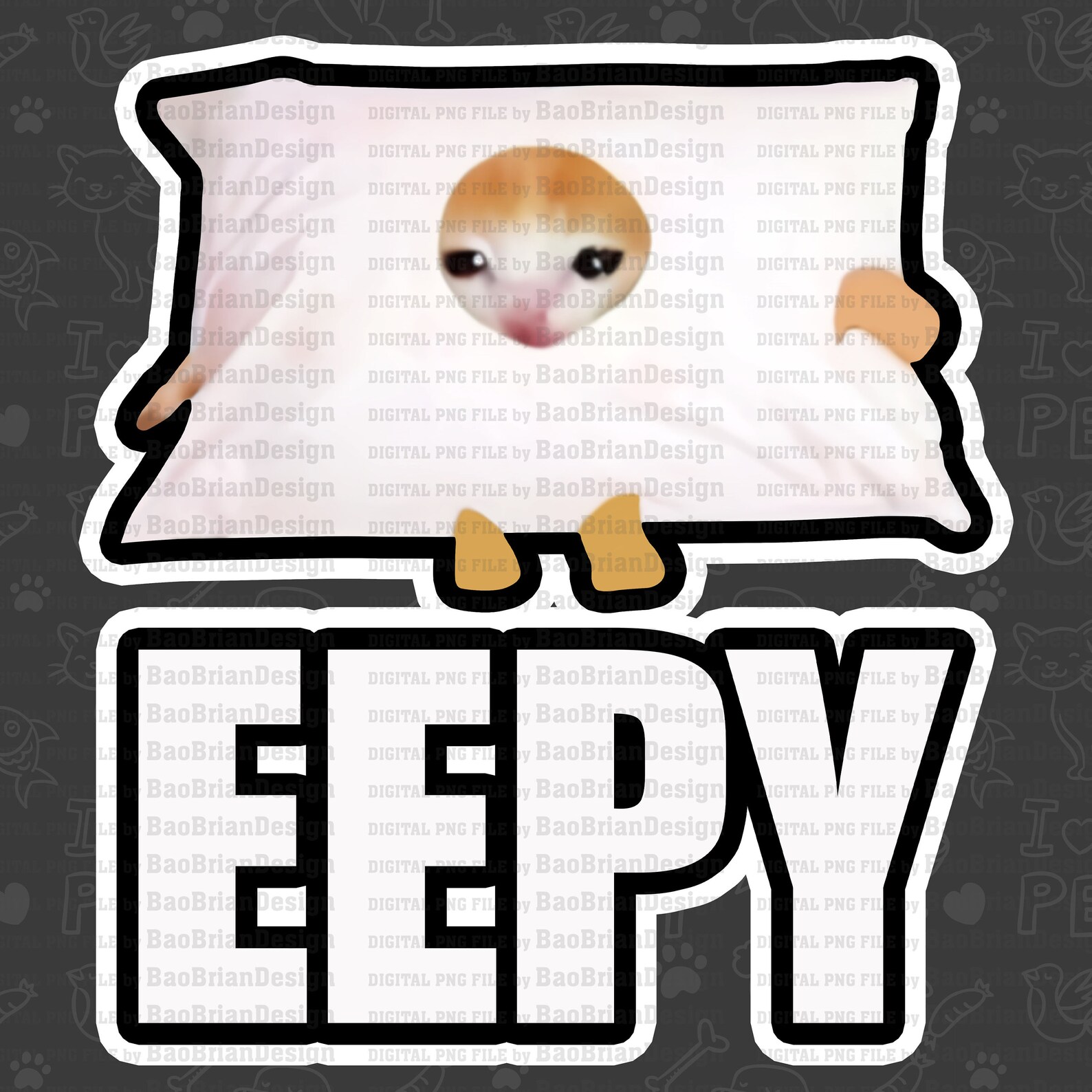 Eepy Cat Meme Sleepy Cat With Pillow PNG Design, Kitten Saying ...