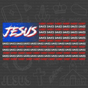 Jesus Christ Saves American Flag Design, Christian American Design PNG ...