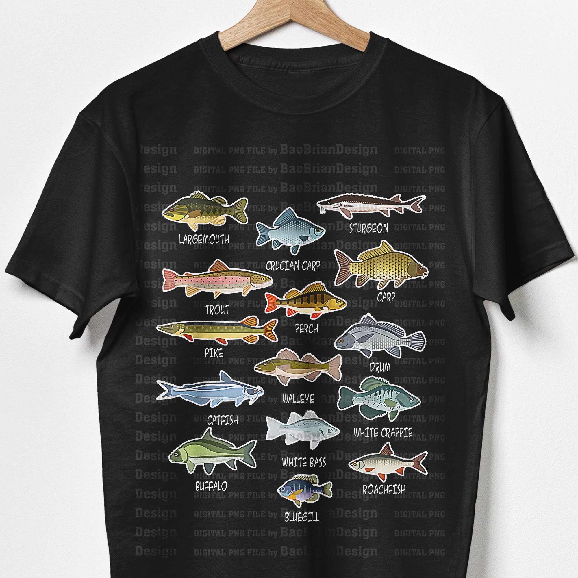 Types of Freshwater Fish Species Fishing Day Gift Svg,png Fishing ...