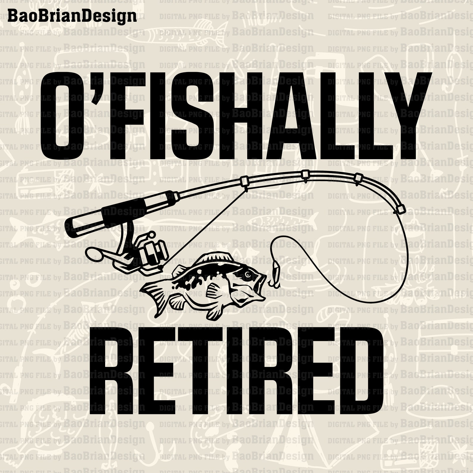O'fishally Retired Funny Retired Fisher Fishing Quote Svg,png Fishing ...