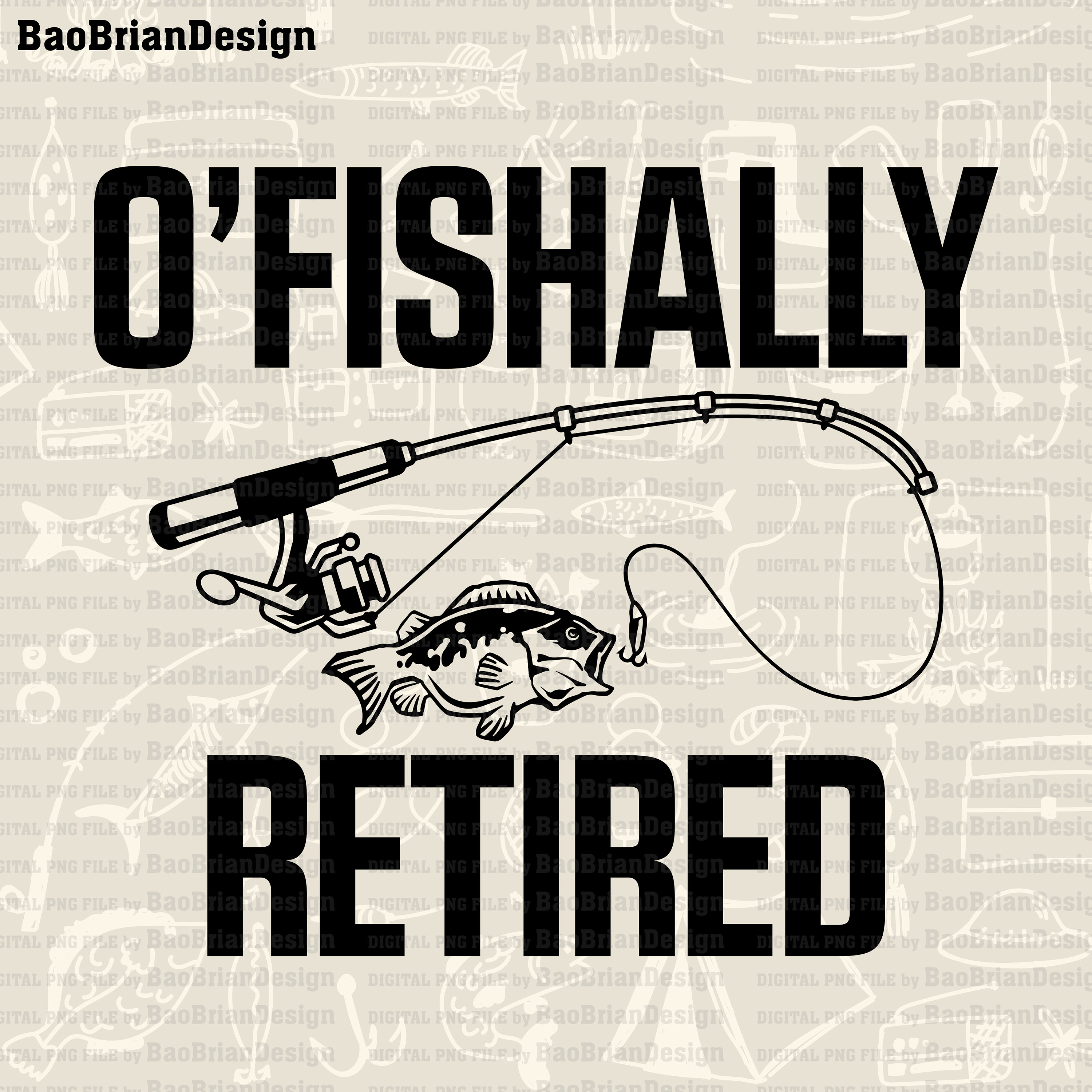 O'fishally Retired Funny Retired Fisher Fishing Quote Svg,png Fishing ...