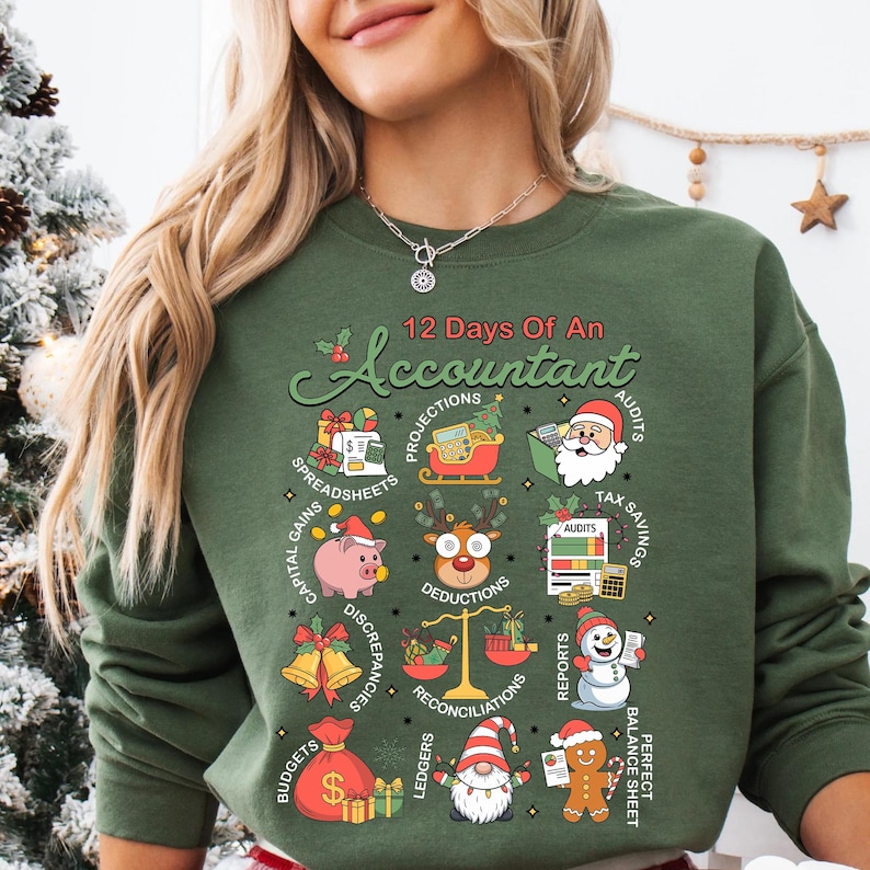 12 Days of Accountant Sweatshirt, Christmas Accountant Shirt, Xmas ...