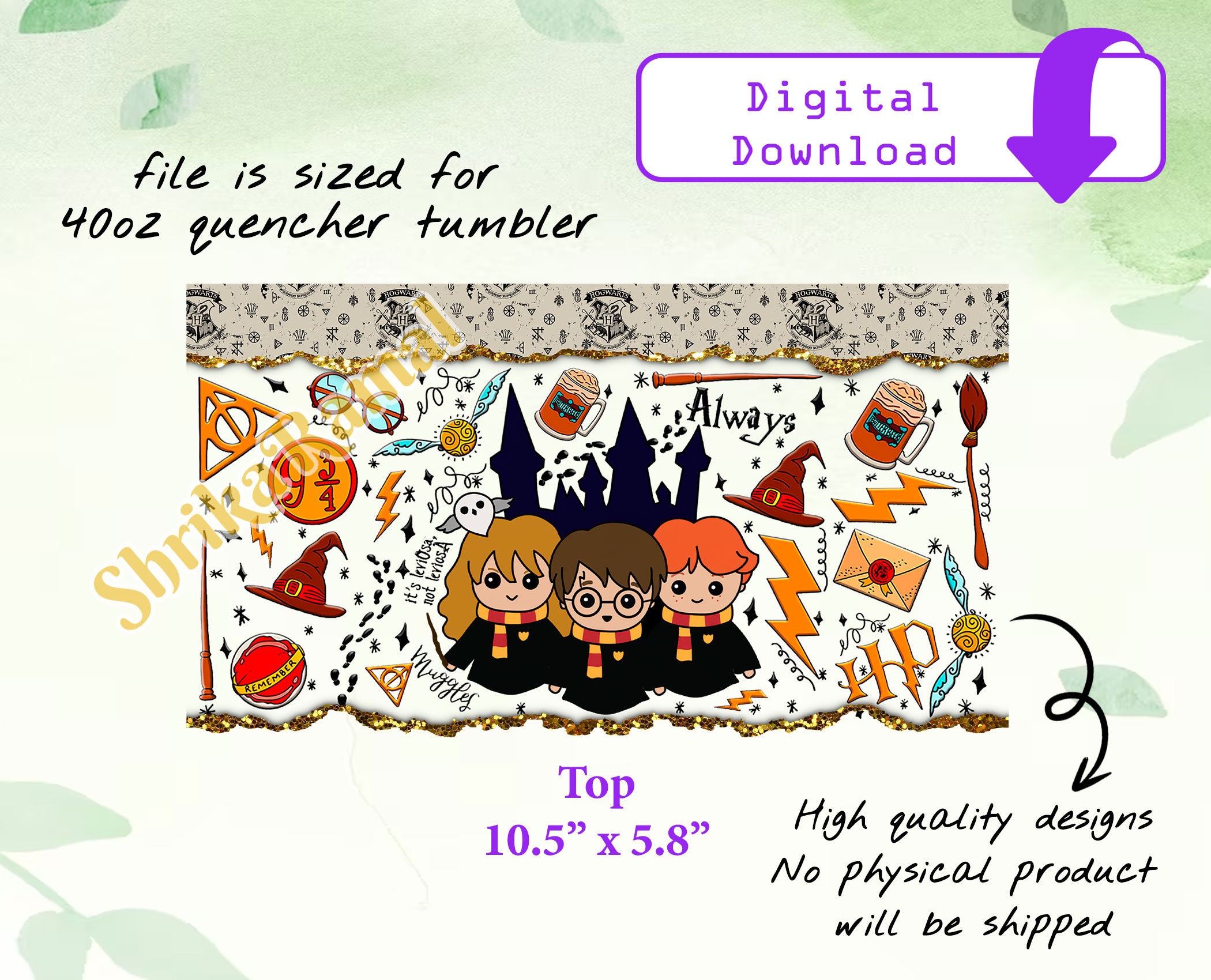 Wizarding World 40oz Tumbler Wrap, Quencher Tumbler Sublimation, Magic ...