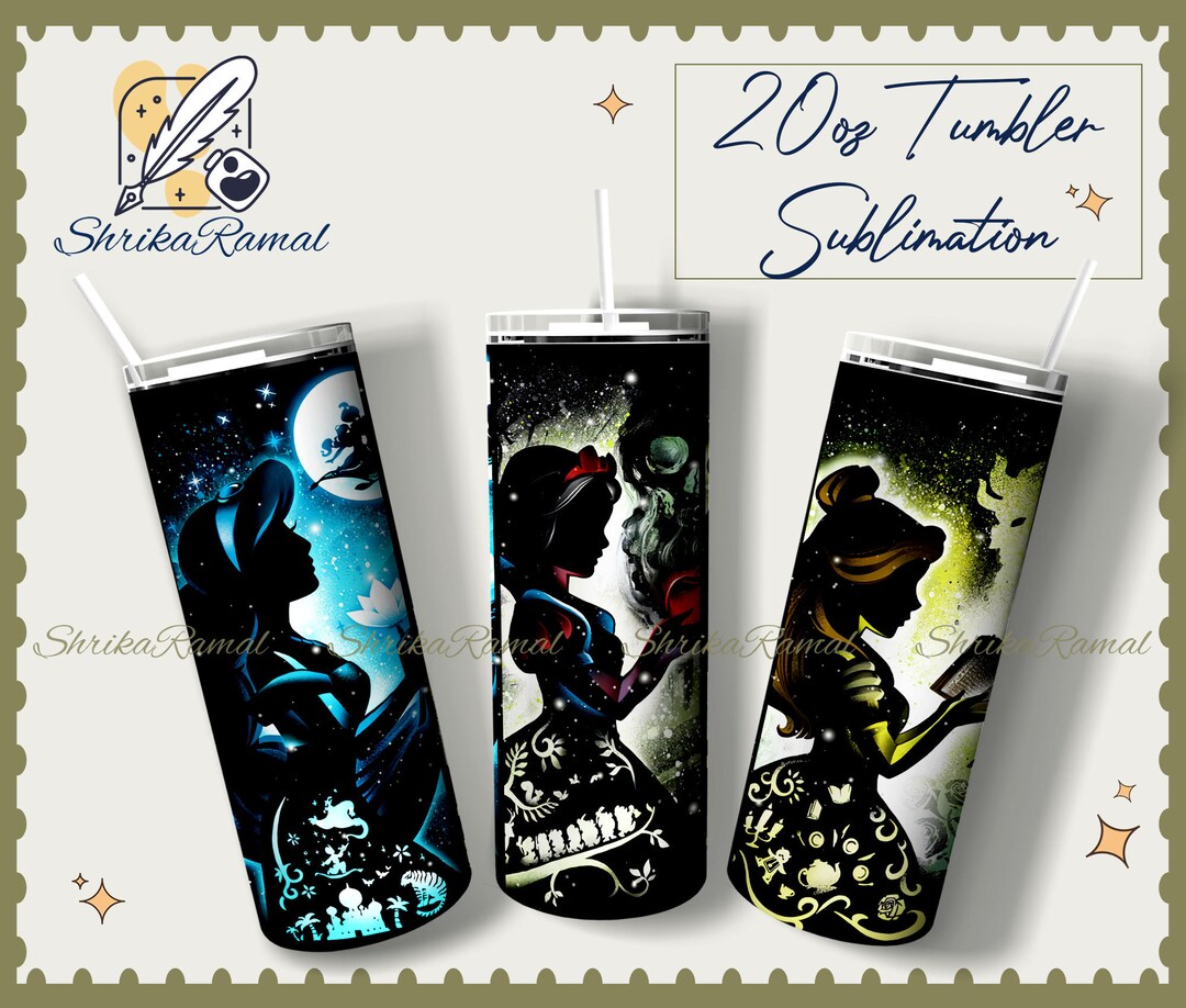 Free 12 Tumbler Designs Fantasy Princess Tumbler Wrap, Fairy Tales PNG ...