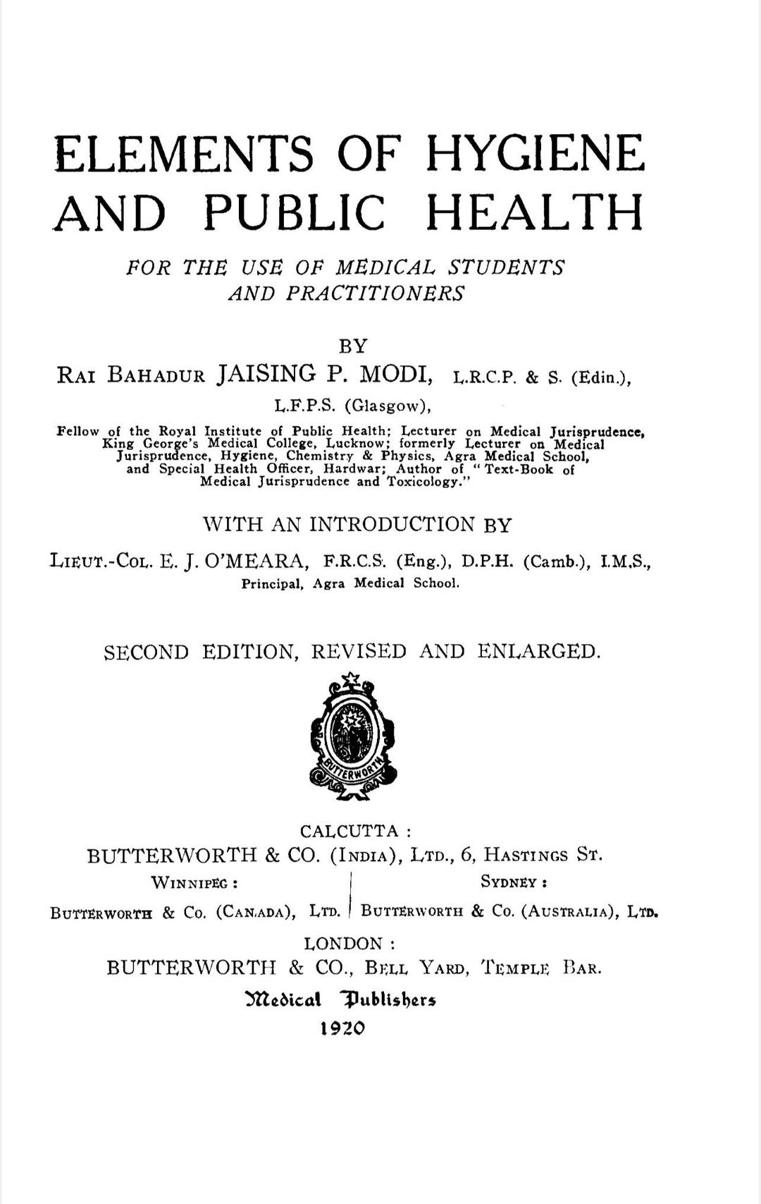 Elements of Hygiene and Public Health for the Use of Medical Students ...