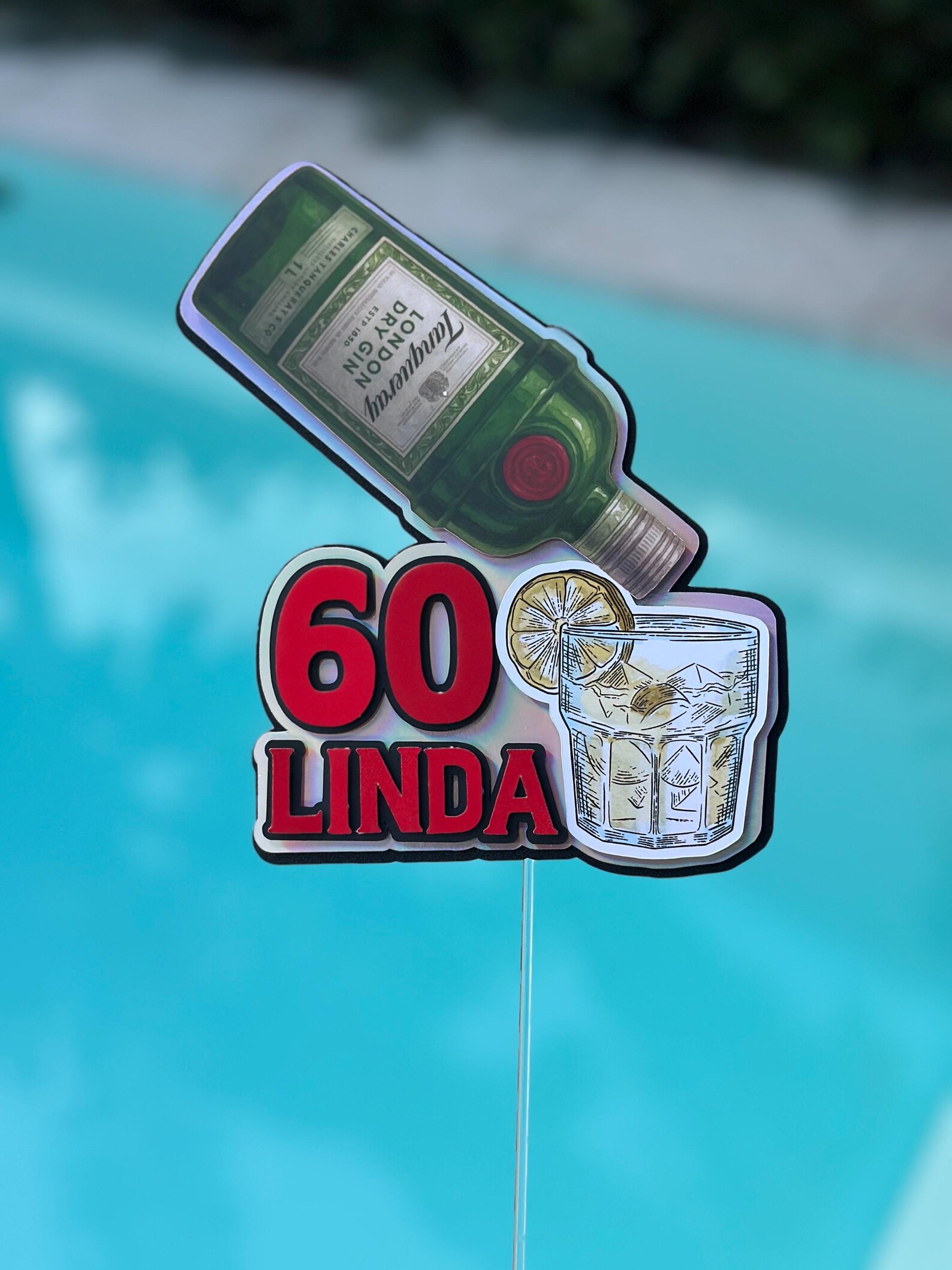 Gin and Tonic Cake Topper - Etsy