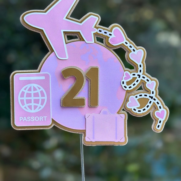 Travel Cake Topper - Etsy
