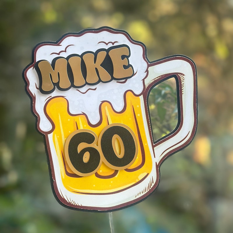 Beer Cake Topper - Etsy
