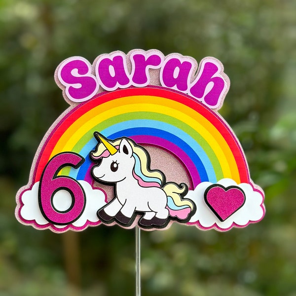 Unicorn Cake Topper - Etsy Australia