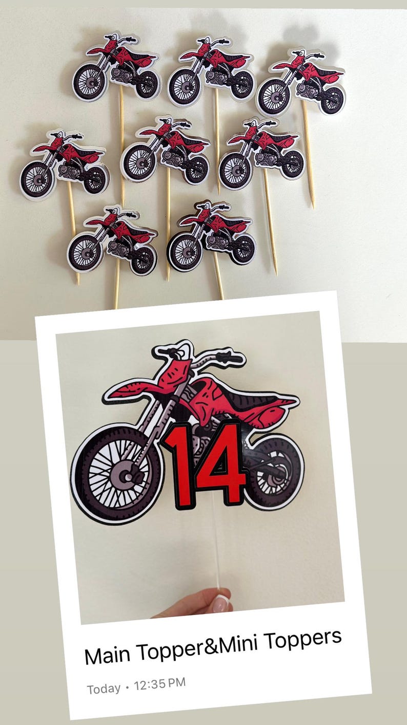 Motorbike Cake Topper - Etsy