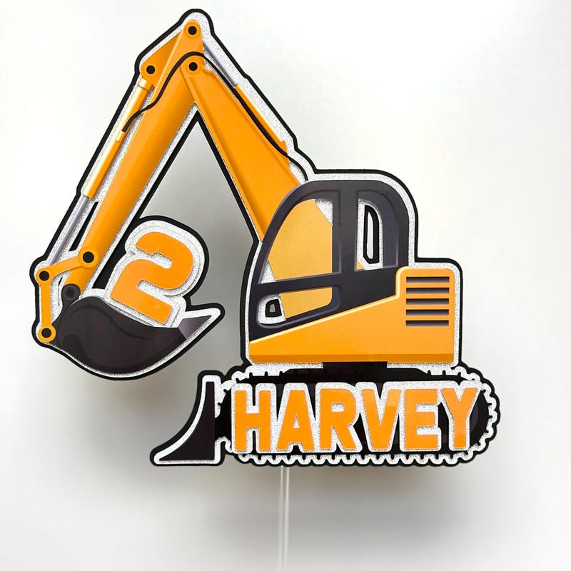 Excavators Cake Topper - Etsy