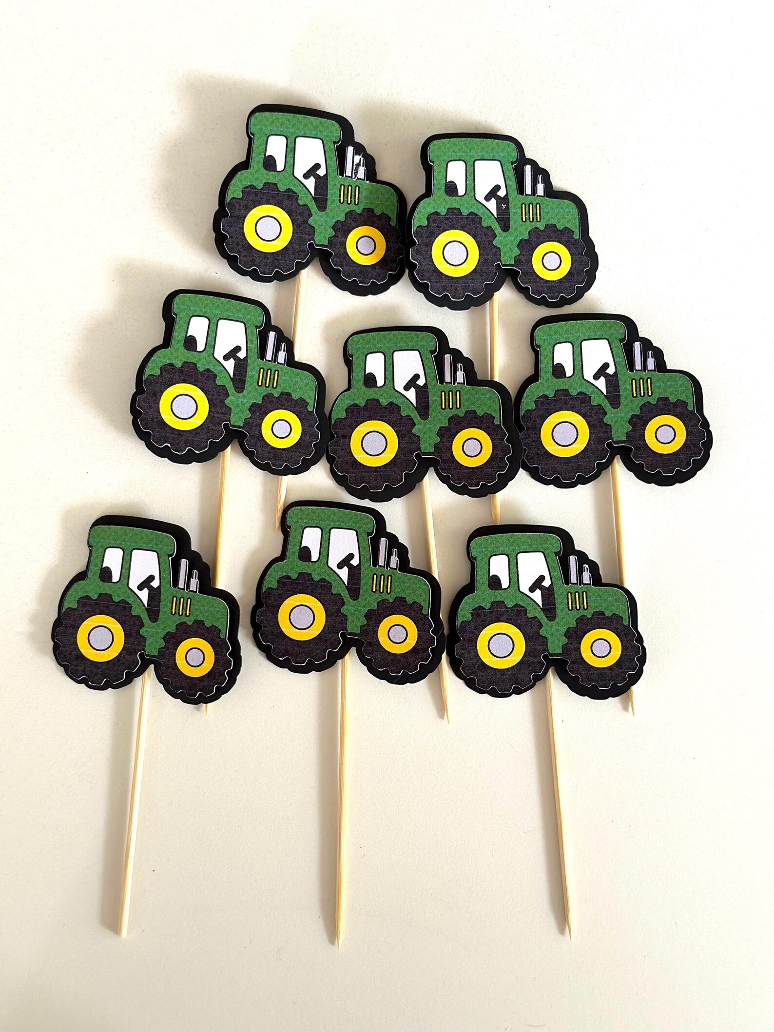 Green 3D Personalised Tractor Birthday Cake Topper - Etsy