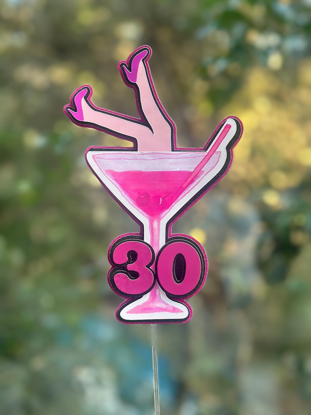 Cocktail Milestone Birthday Cake Topper - Etsy