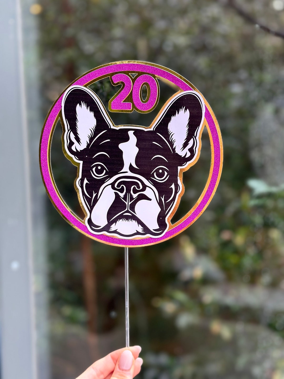 French Bulldog Age Cake Topper - Etsy