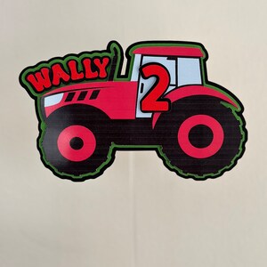 Personalised Children’s Tractor Cake Topper - Etsy
