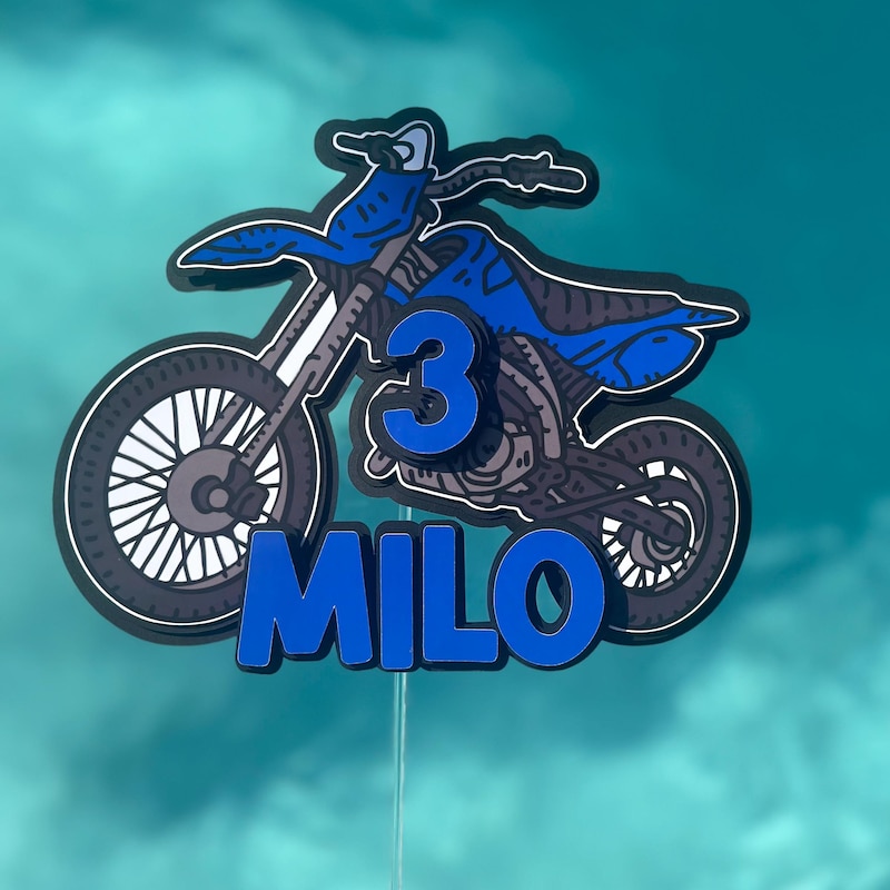 Motocross Cake Topper - Etsy Australia
