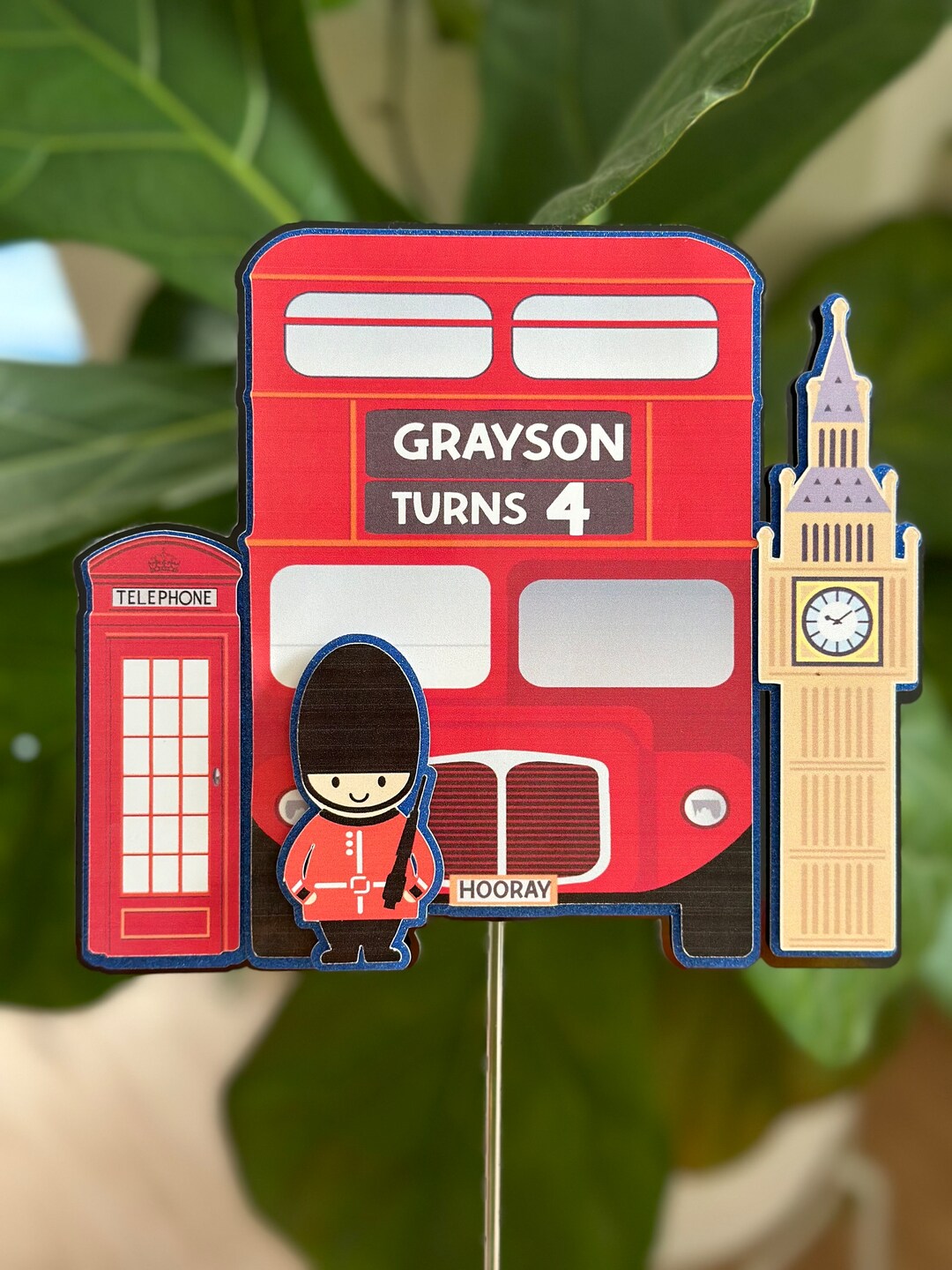 Personalised London Cake Topper - Etsy