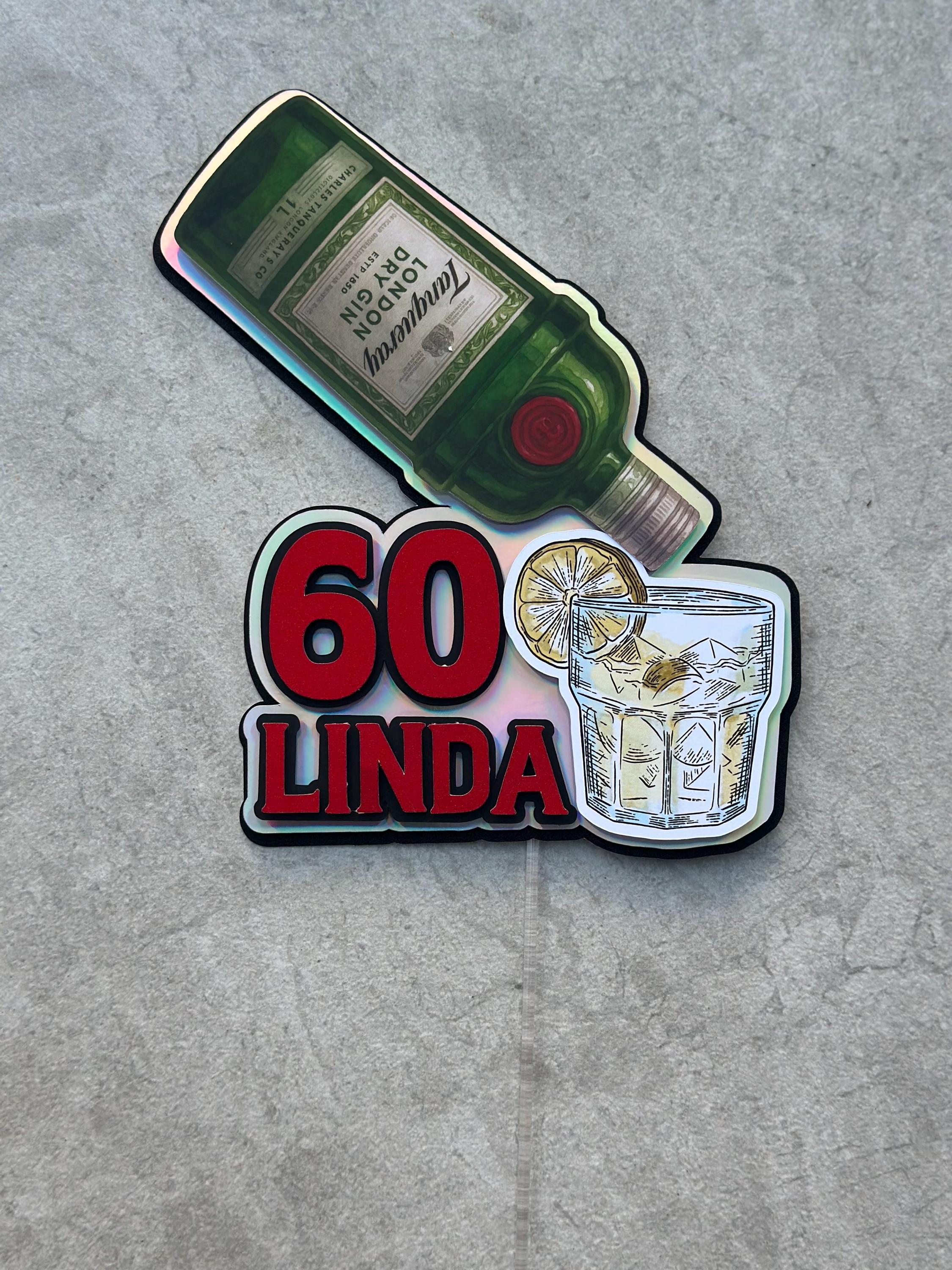 Gin and Tonic Cake Topper - Etsy