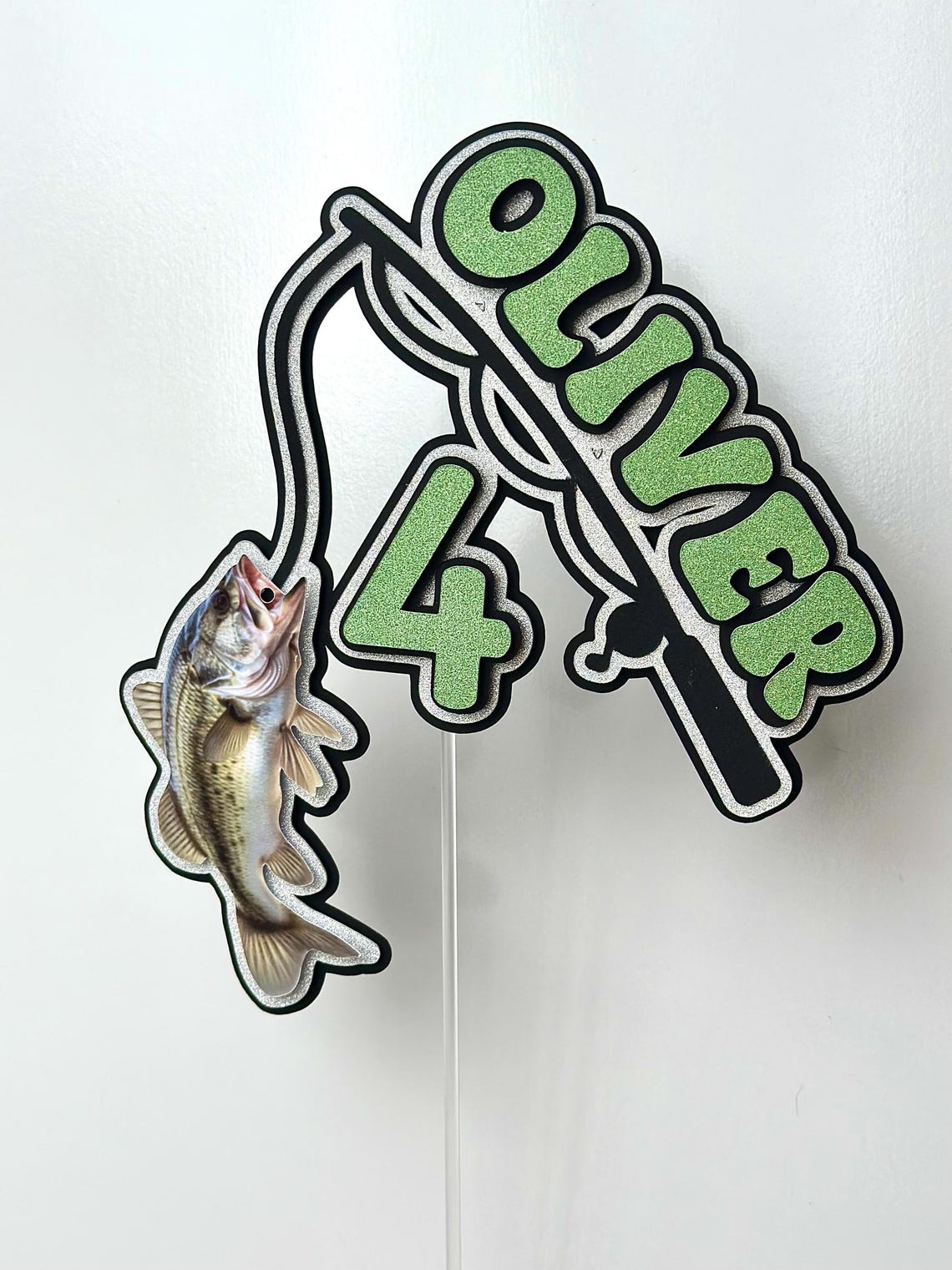 Australian Bass Fishing Cake Topper Personalised - Etsy