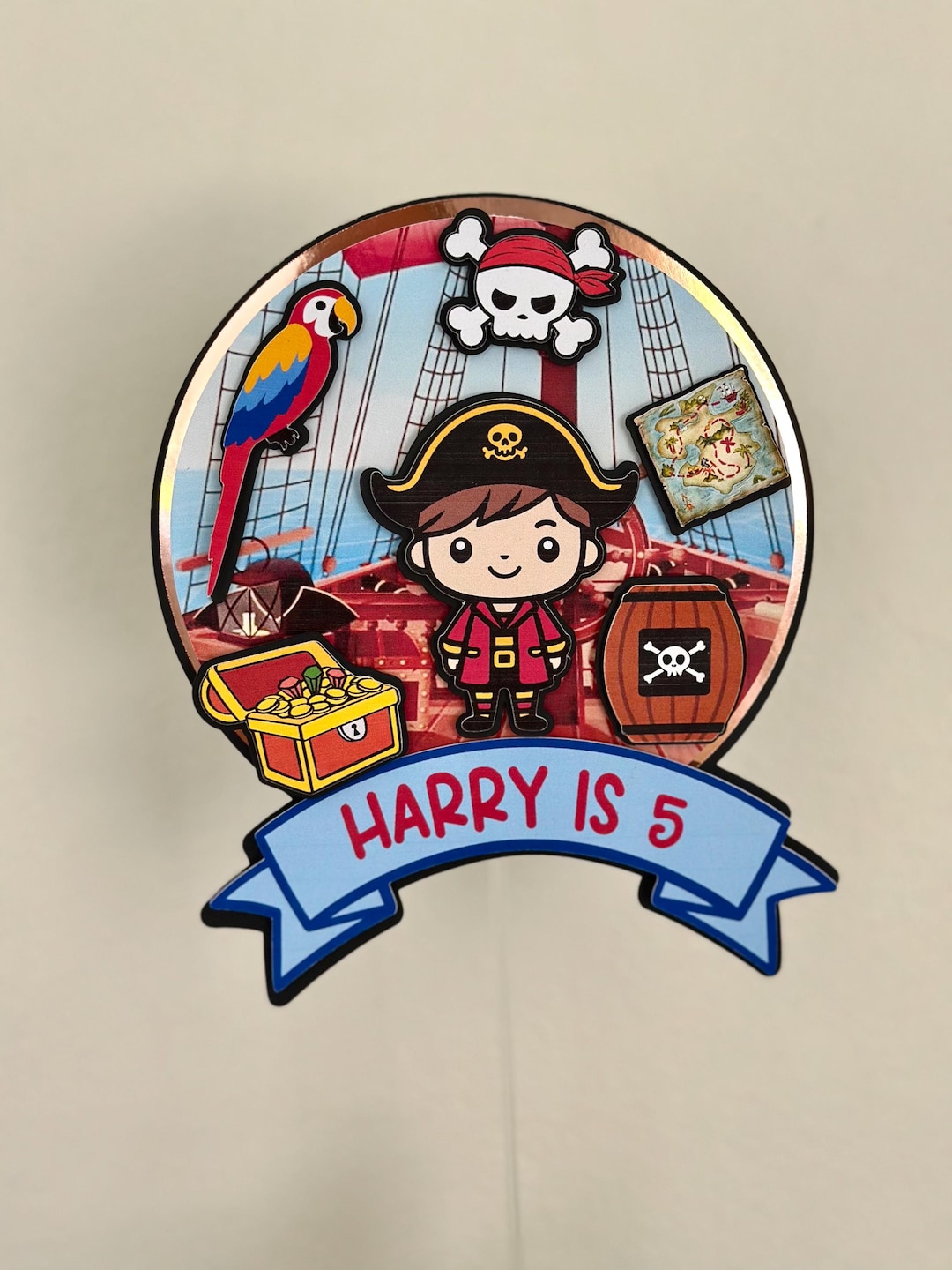 Boy Pirate Cake Topper - Etsy