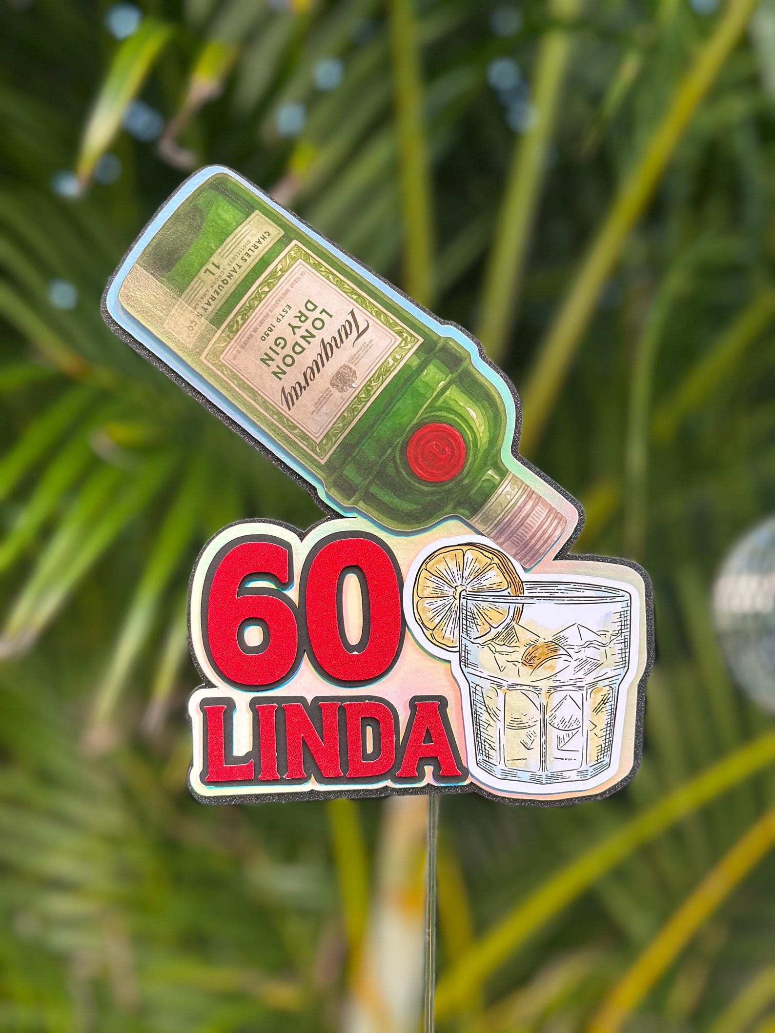 Gin and Tonic Cake Topper - Etsy