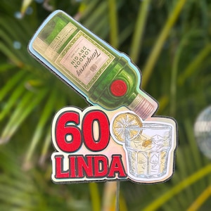 Gin and Tonic Cake Topper - Etsy