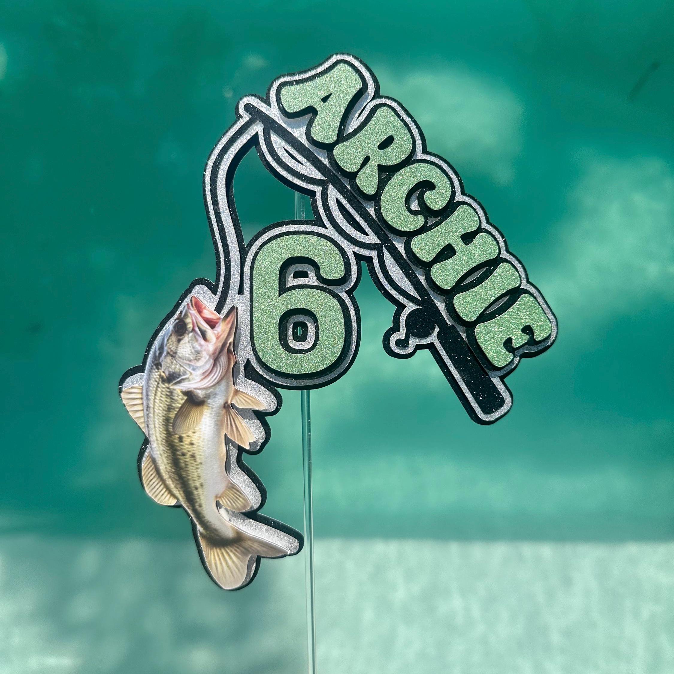 Australian Bass Fishing Cake Topper Personalised - Etsy