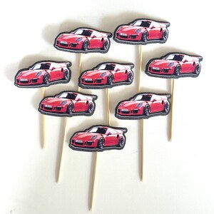 Racing Car Cake Topper With Flags - Etsy