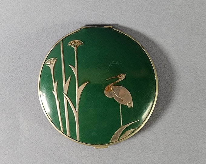 1930's Stratton Non Spill Art Deco Powder Compact, Green / Stock ...