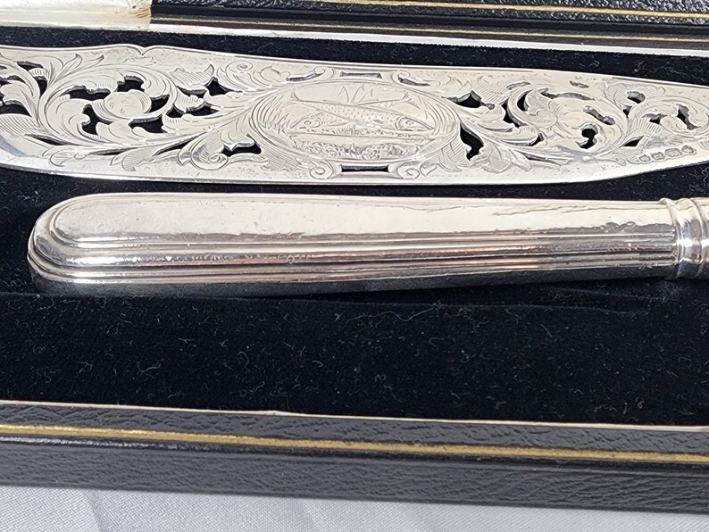 Antique Mid 19th Century Sterling Silver Fish Servers by H J Lias & Son ...