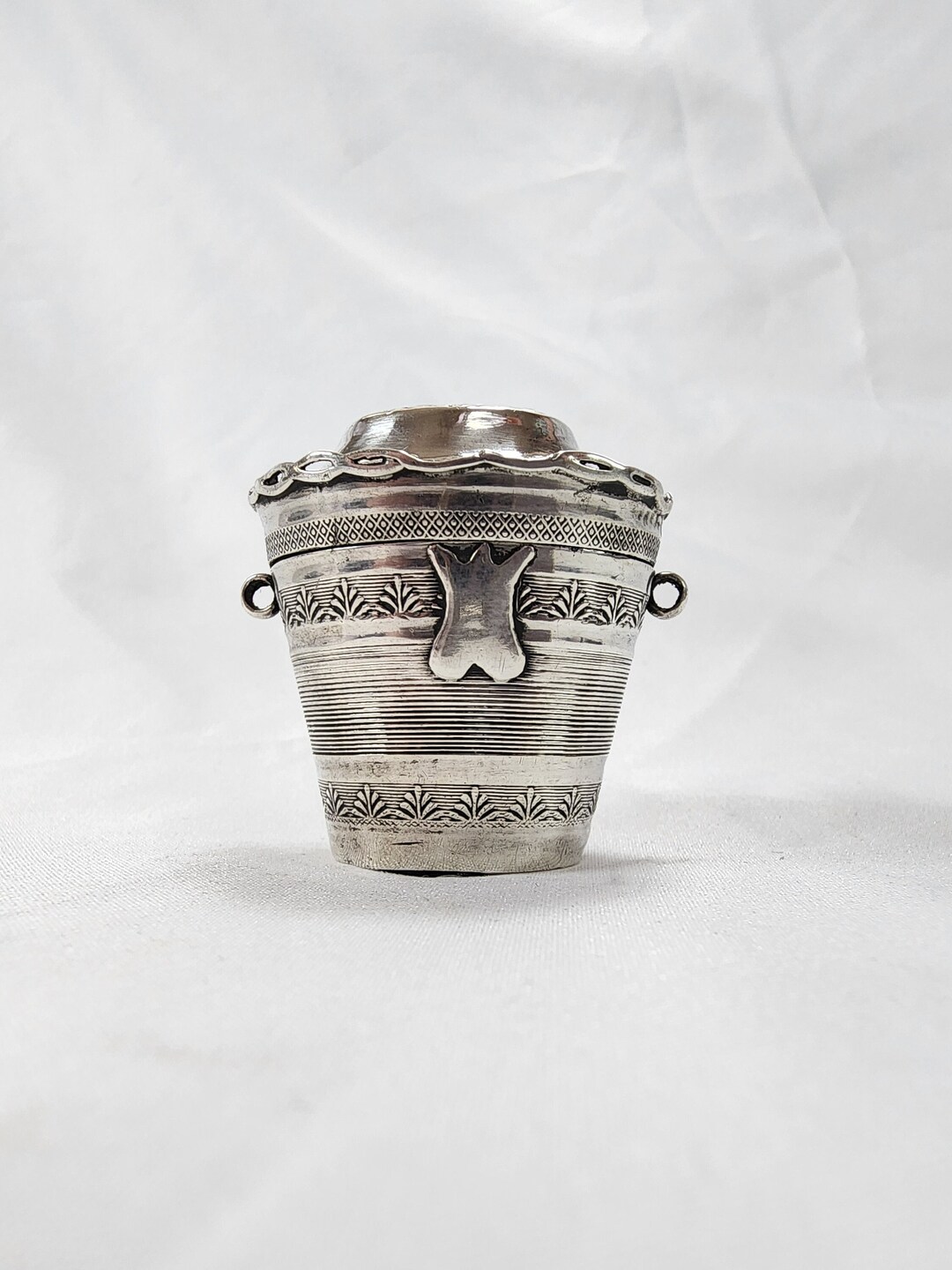 Antique Dutch Silver Basket Form Snuff / Peppermint Box / Vinaigrette ...