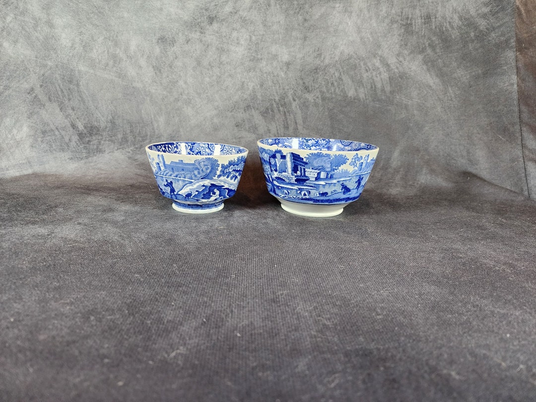 2 X Vintage Copeland Spode Italian Bowls, English Blue & White China - Etsy