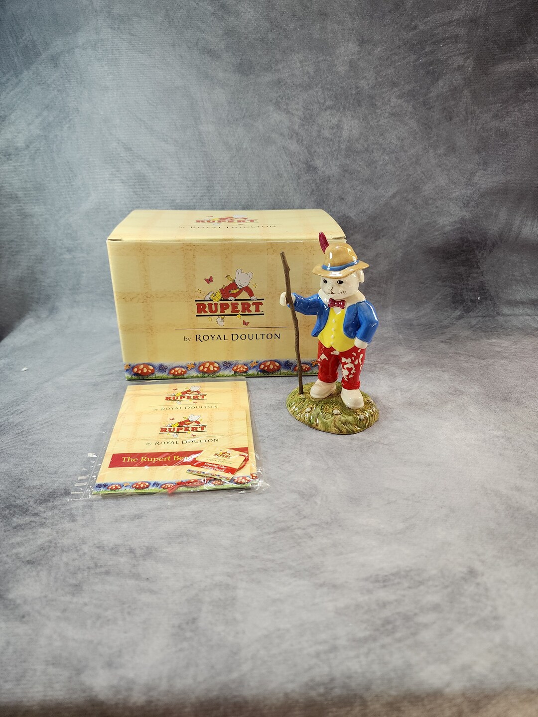 Royal Doulton Rupert the Bear Figurine Algy Pug Looking Like Robin Hood ...