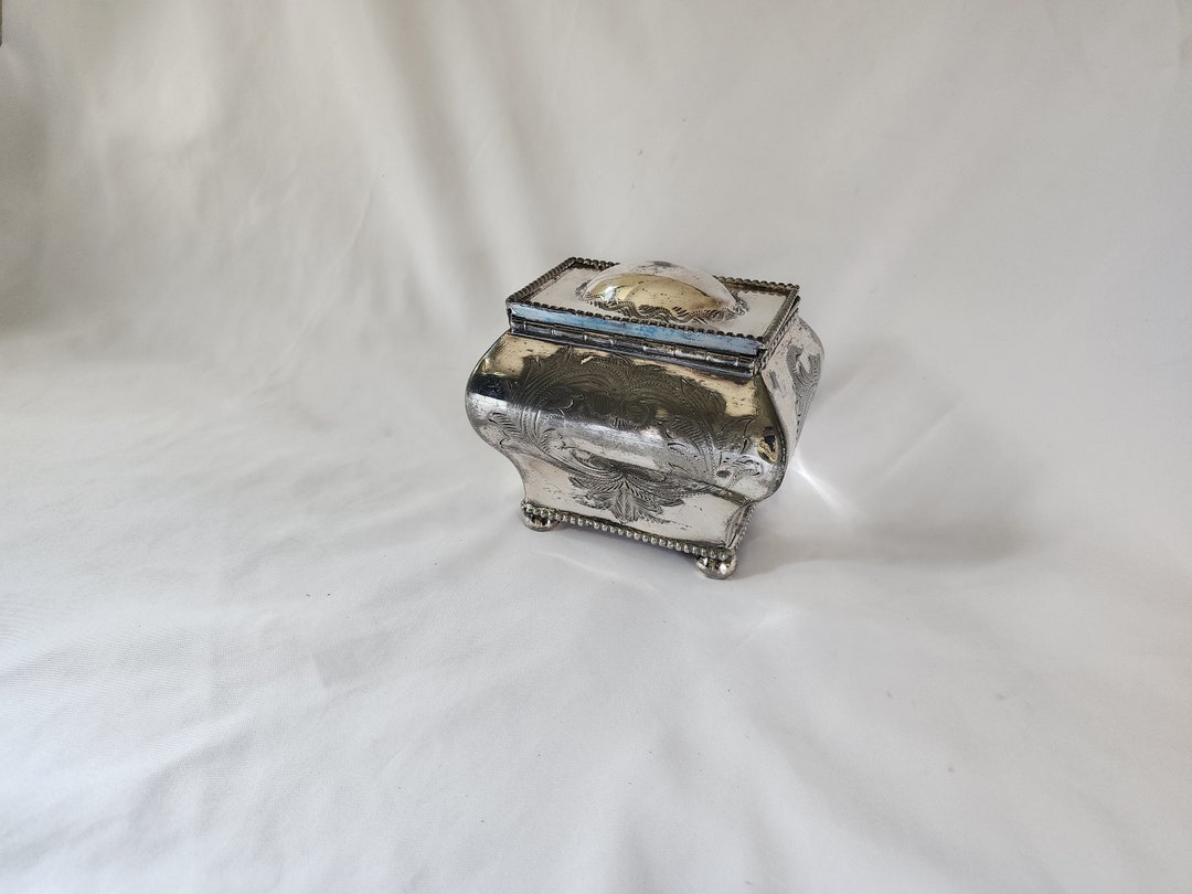 Antique Silver Plate EPBM Caddy, Lidded Box, Small Tea Caddy - Etsy