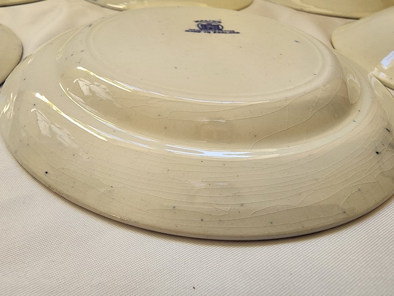 Antique Maling Pottery Blue & White Willow Pattern 4 X Trios C.1920 ...