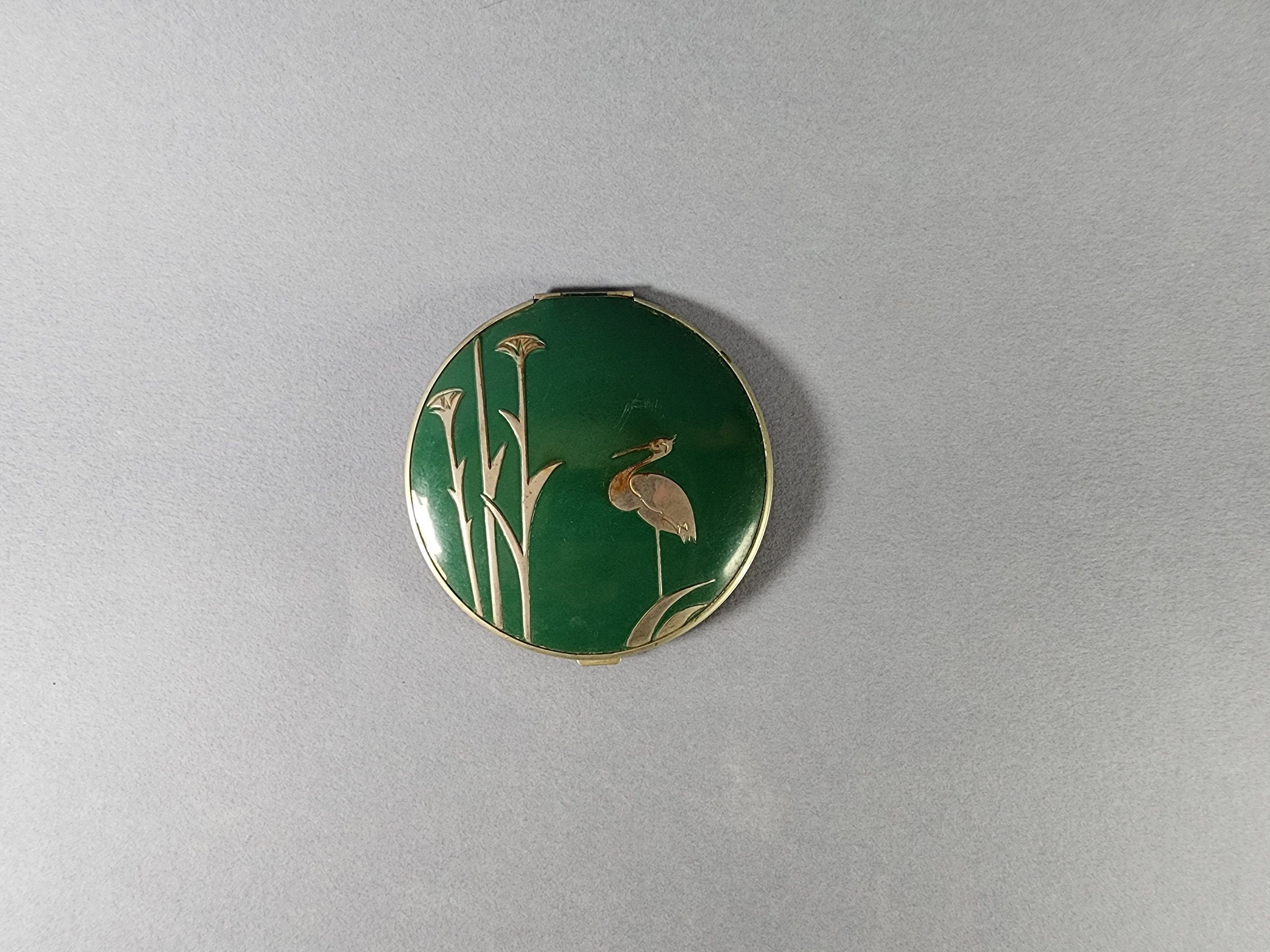 1930's Stratton Non Spill Art Deco Powder Compact, Green / Stock ...