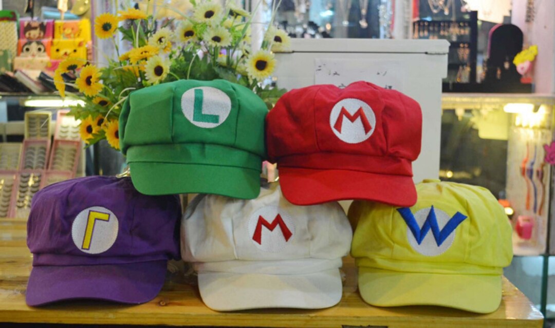 Cute Super Mario and Luigi Cap Cartoon Game Character - Etsy