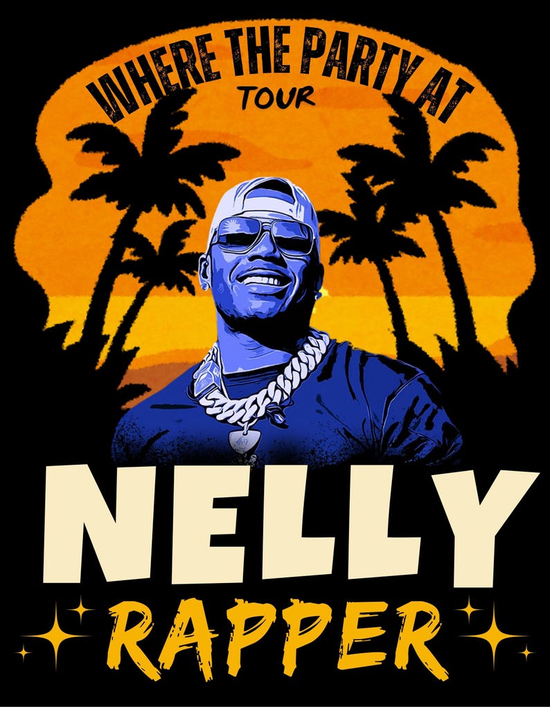 Nelly T-shirt Design, Nelly Rapper PNG File, Nelly Where the Party at ...