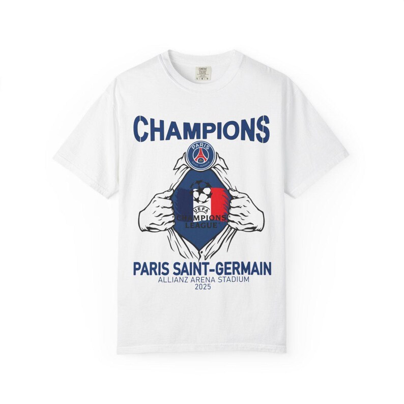PSG Champions T-shirt Design: Soccer Fan PNG File (digital Download - Etsy