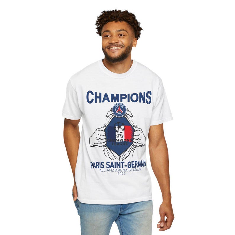 PSG Champions T-shirt Design: Soccer Fan PNG File (digital Download - Etsy