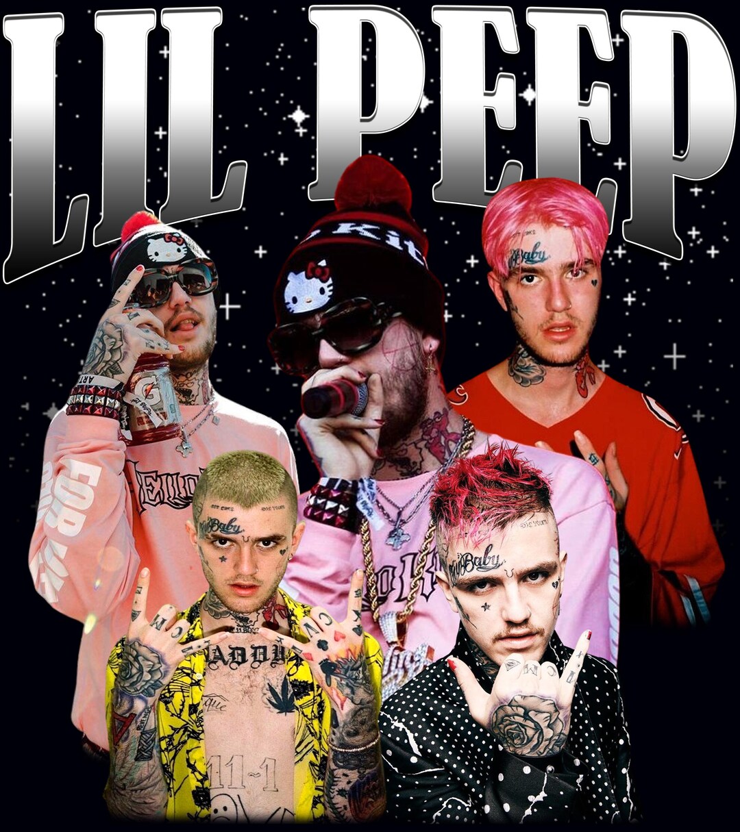LIL PEEP T-shirt Design, PNG Digital Football, Retro, 90s Vintage ...