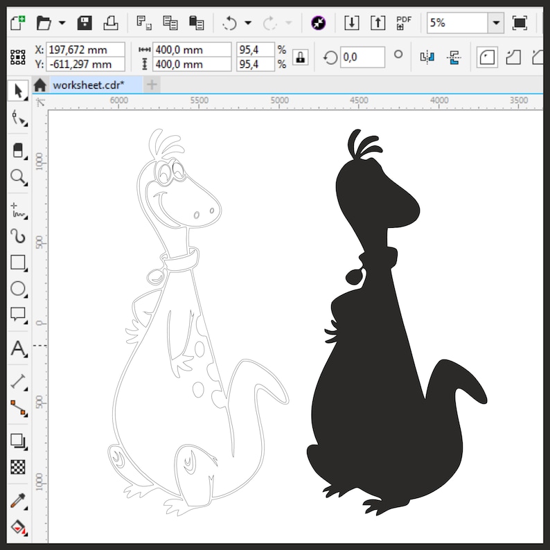 Dino the Flintstones Vector, Bundle, Clipart, Layered Digital File ...