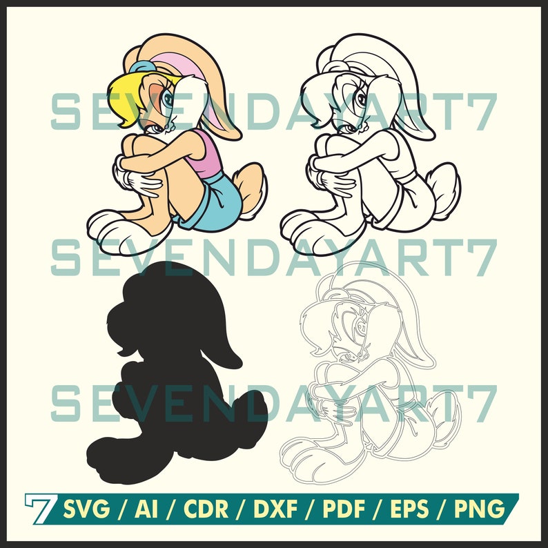 Lola Bunny Vector Bundle Clipart Layered Digital File - Etsy