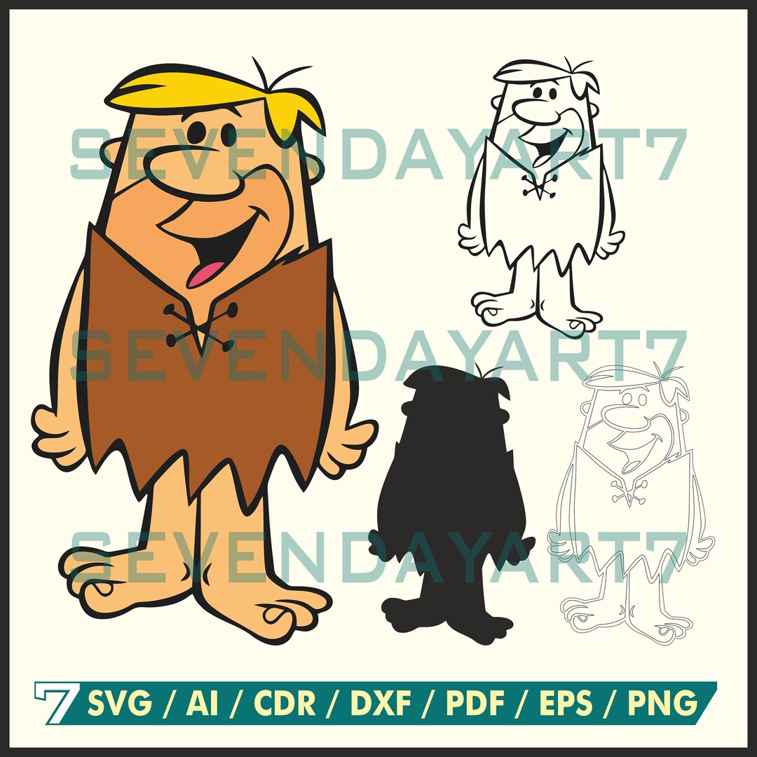 Barney Rubble the Flintstones SVG Digital File Clipart Svg - Etsy Canada