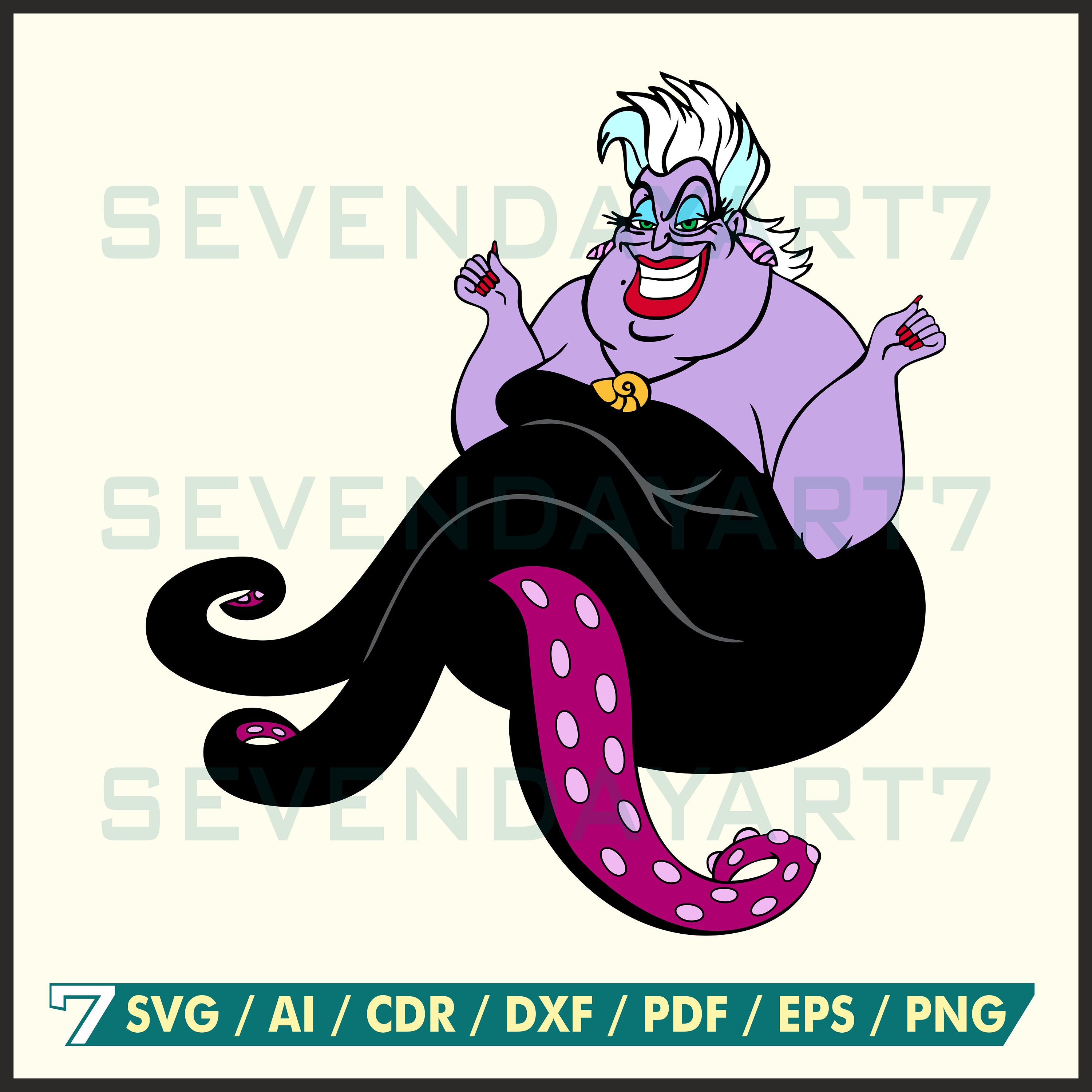 Ursula Vector SVG Digital File, Clipart, Svg, Ai, Cdr, Dxf, Pdf, Eps ...