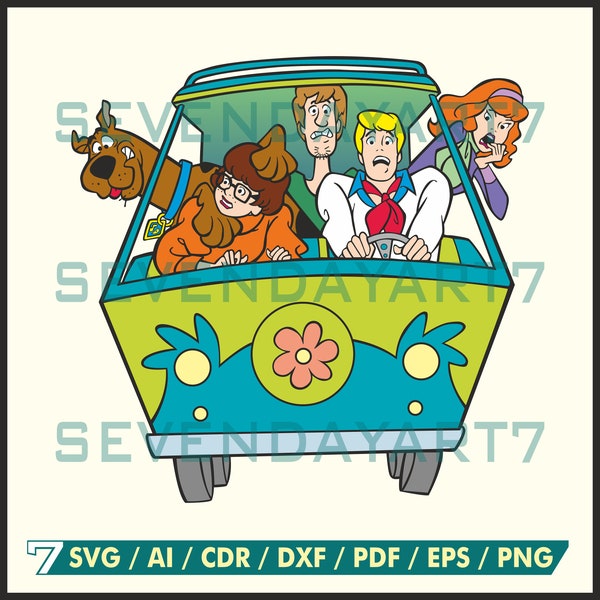 Mystery Machine Svg - Etsy