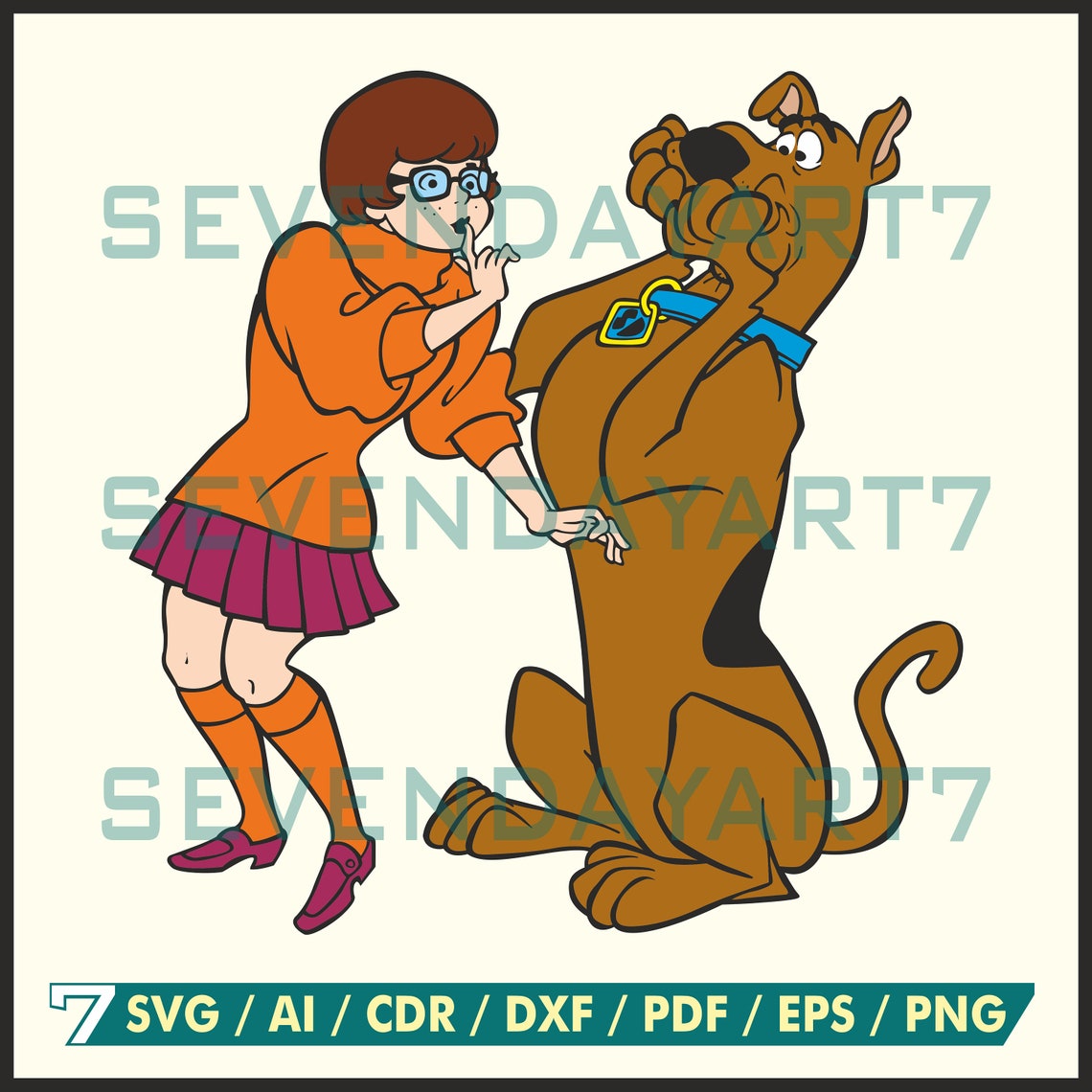 Scooby-doo Velma Dinkley SVG Digital File, Clipart, Svg, Ai, Cdr, Dxf ...
