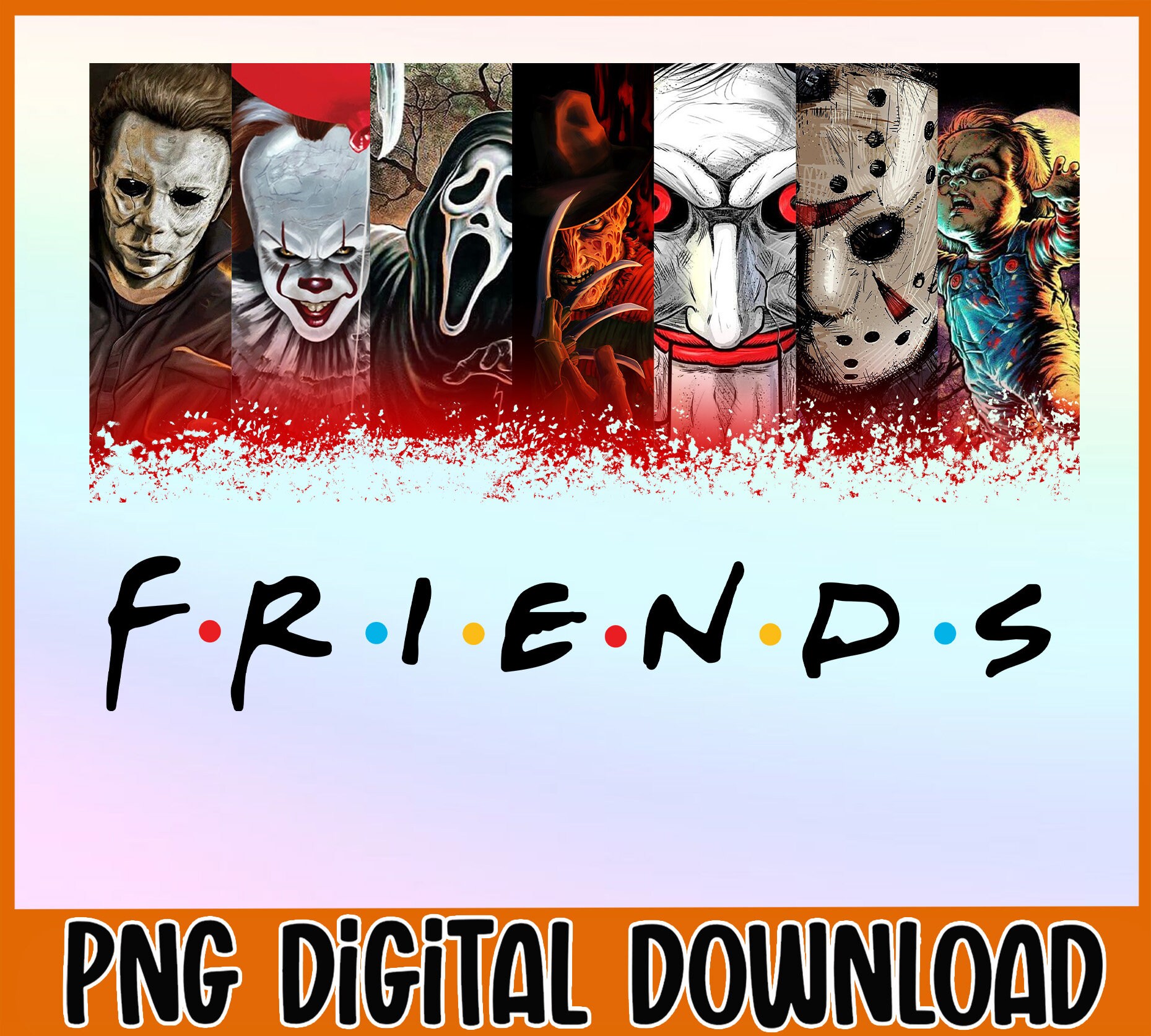 Horror Characters PNG Horror Friends Png Horror Halloween - Etsy