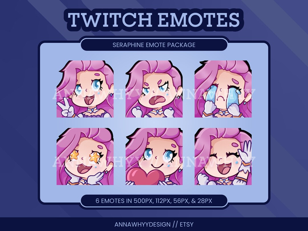 Seraphine League of Legends Emote Package for Twitch, Discord, Youtube ...