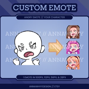 Custom Angry Twitch/discord/youtube Emote for Vtubers - Etsy